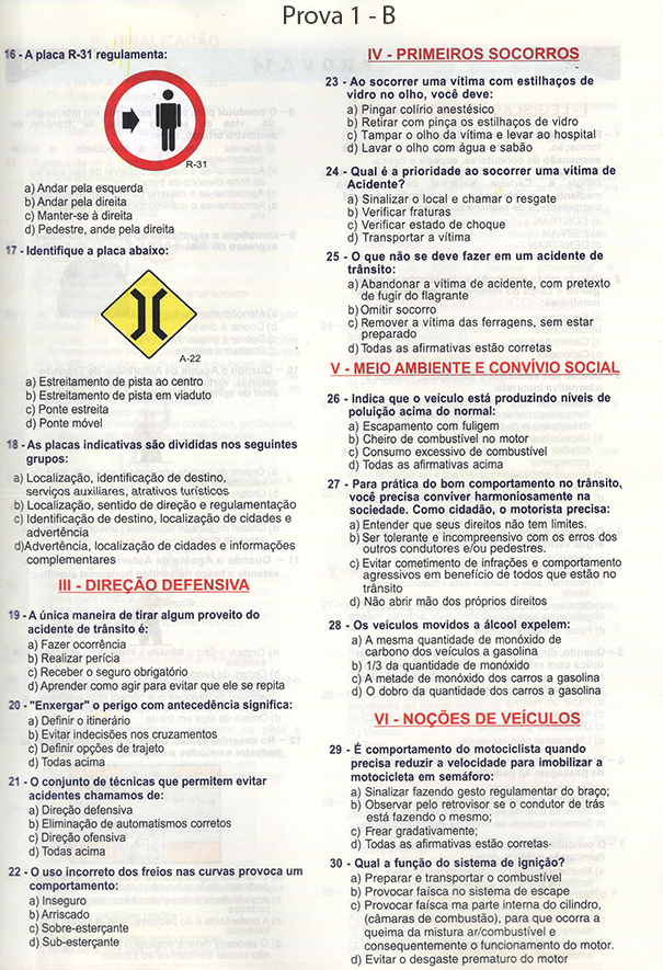 Varginha | prova,detran,legislação,teoria,avaliação | AUTOESCOLA ...